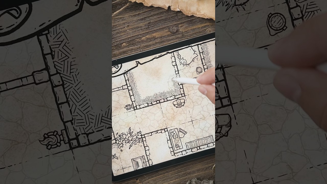 Hatching & Stipple Brushes Included in the Dungeon Map Builder #rpg # ...