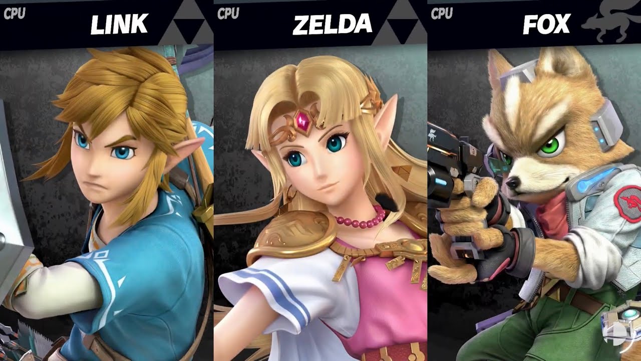 Super Smash Bros. Ultimate - Link VS Zelda VS Fox - YouTube