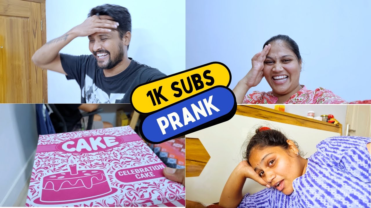 1k Subscriber Celebration Prank On My Husband😂 | Nitin Ammu Vlogs #vlog ...