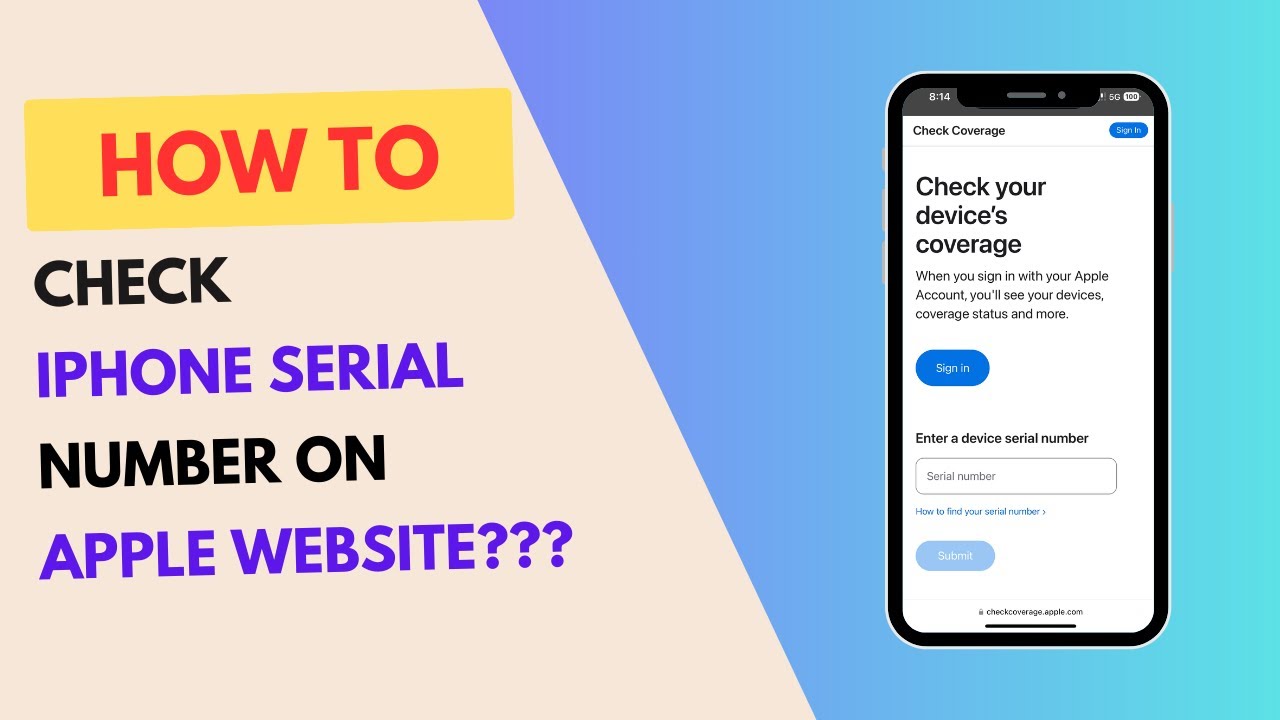 How To Check iPhone Serial Number On Apple Website - YouTube