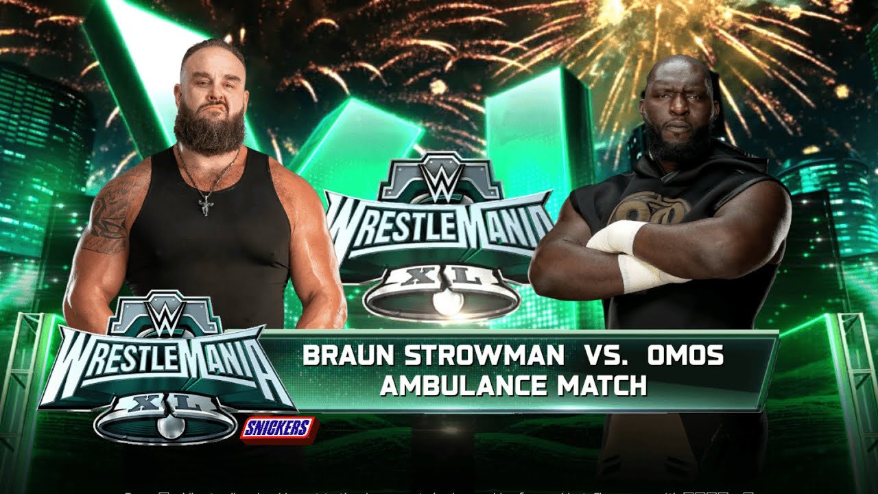 Braun Strowman Vs Omos Full Ambulane Match in WrestleMania 41 WWE2K25 | #wwe #wwe2k25 # ...