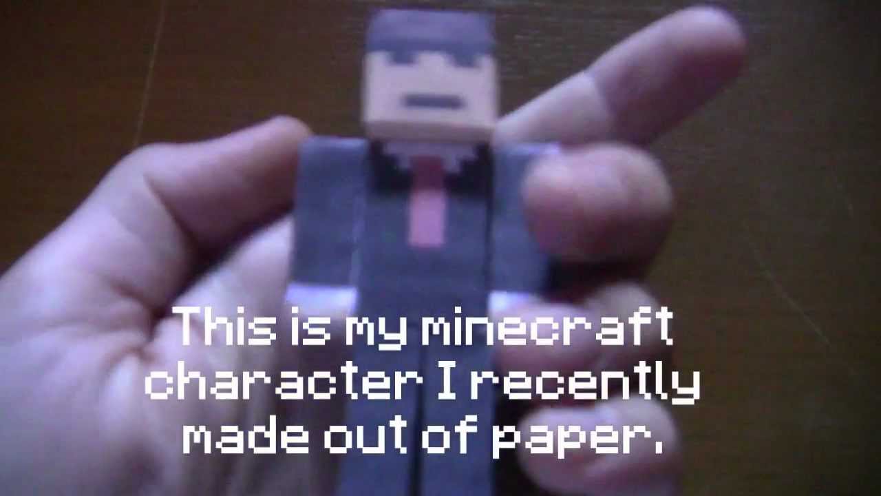 Minecraft Papercraft Character - YouTube