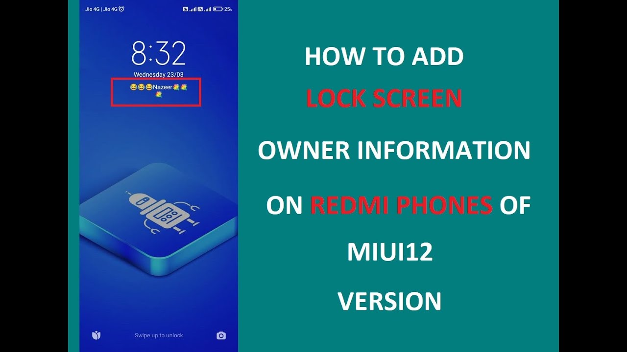 How to Add Lock Screen Owner Information on MIUI 12 Version of Redmi ...