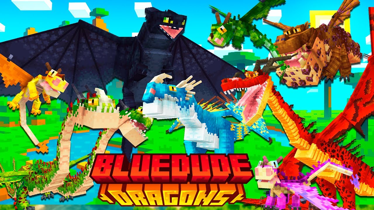 BLUEDUDE DRAGONS 1.1.0: ESSE MOD DE COMO TREINAR O SEU DRAGÃO É MUITO BOM!!! | MINECRAFT (1.21.1 ...