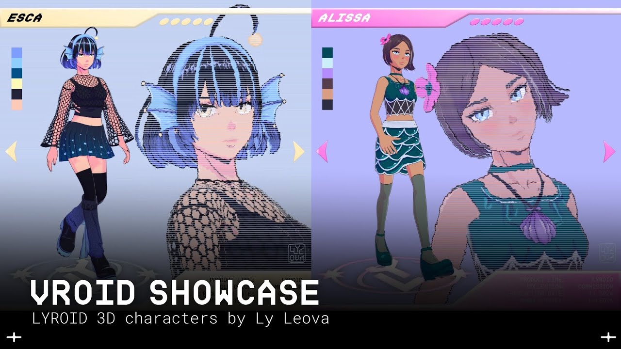 LYROID 3D Characters | Esca & Alissa ☆【VRoid Model Showcase】Commission ...