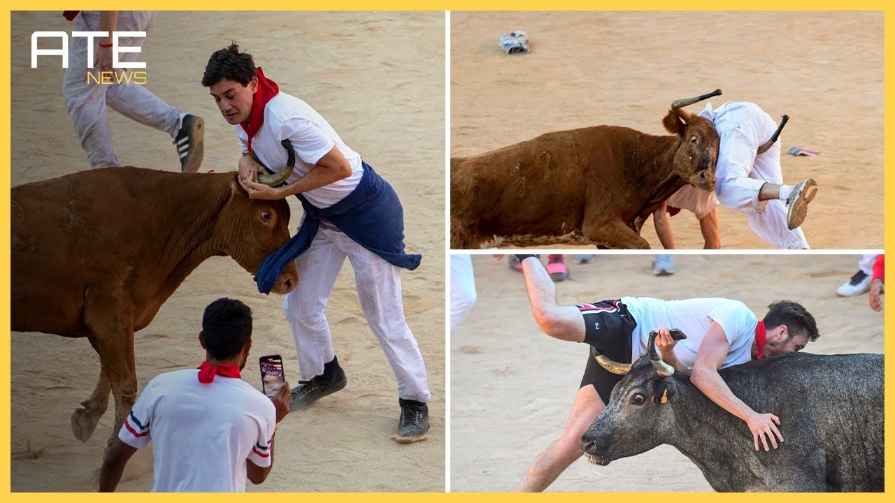 Injuries in Running of the bulls 2022 - YouTube