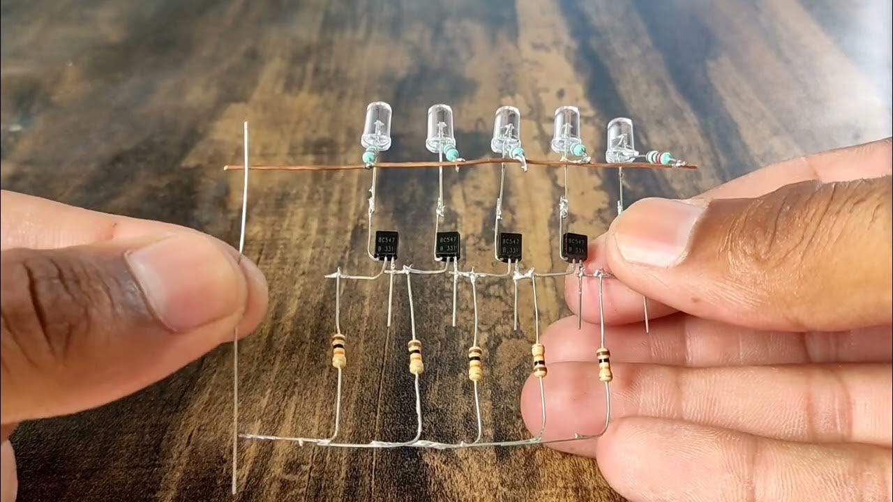 How to make LED chaser circuit with NE555 ic and bc547 transistor #ksmg - YouTube