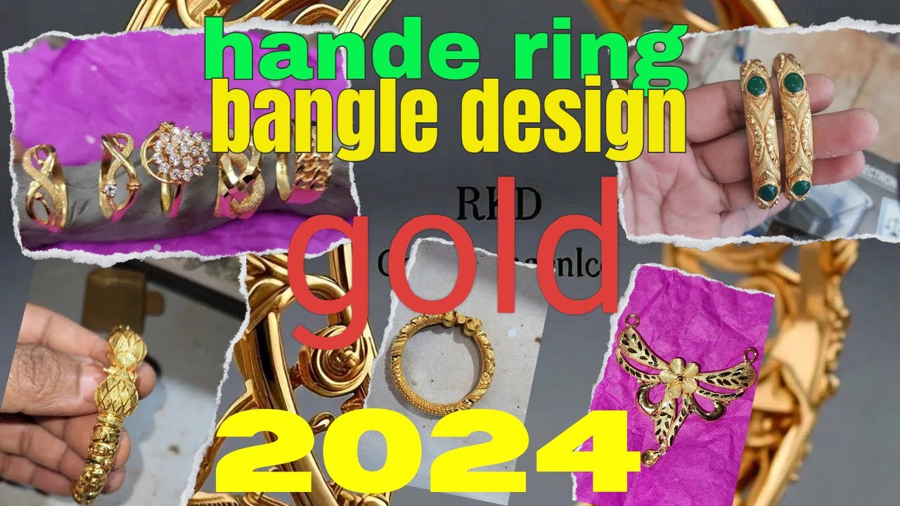 new gold bangle and hand ring design 2024 - YouTube