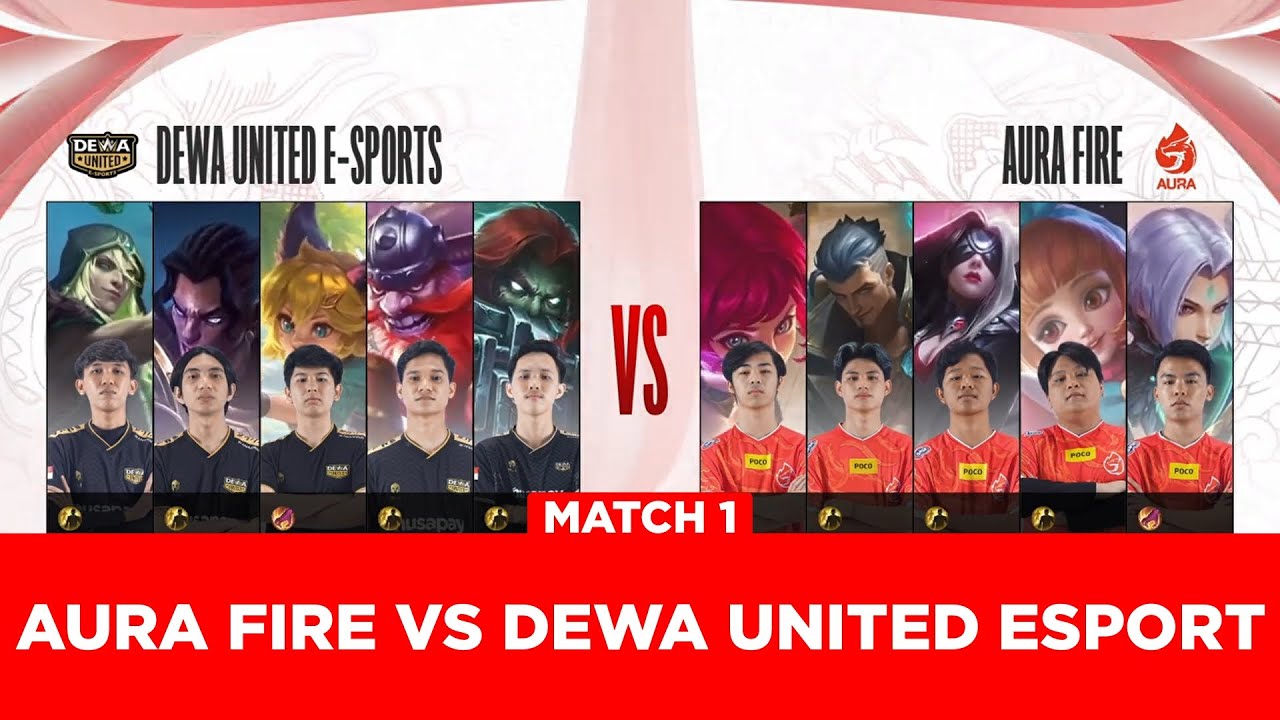 DEWA UNITED E-SPORTS VS AURA FIRE | MPL SEASON 12 | GAME 1 | # ...