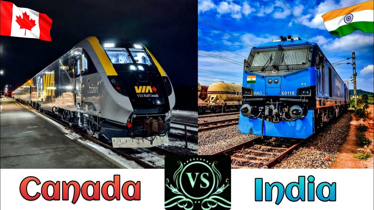 INDIAN RAILWAYS Vs CANADIAN RAILWAYS Comparison in 2025 || India Vs ...