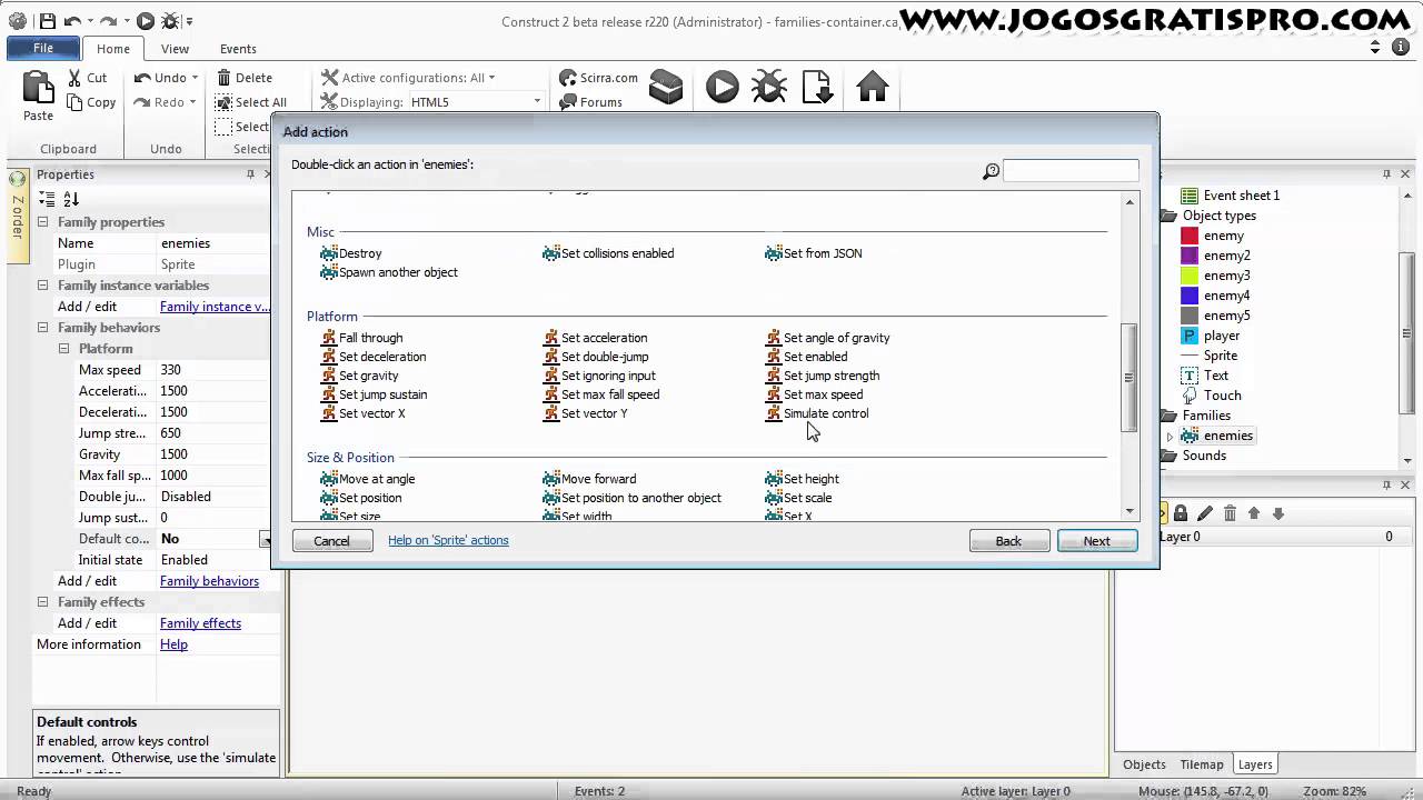 Tutorial do Construct2 - Families e container - YouTube