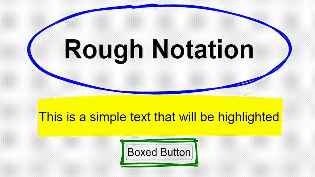 Rough Notation: Add Hand-Drawn Annotations to Your Web Pages - YouTube