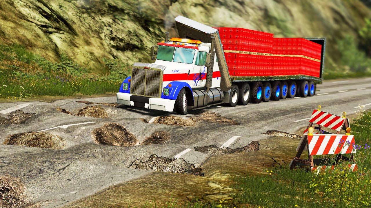 Trucks vs Potholes #47 | BeamNG.DRIVE - YouTube