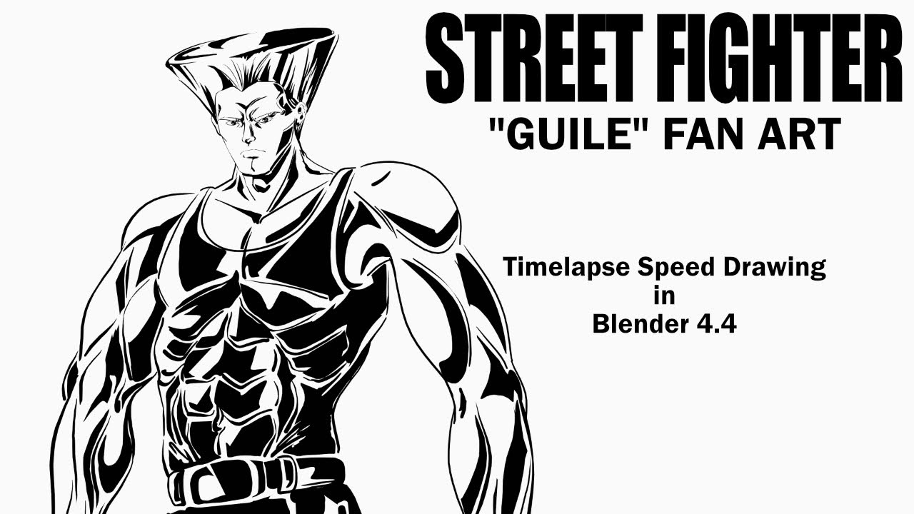 Speed Drawing Guile from Street Fighter (Fan Art) - YouTube
