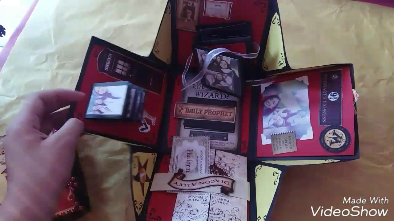 DIY Exploding box tematica Harry Potter! - YouTube