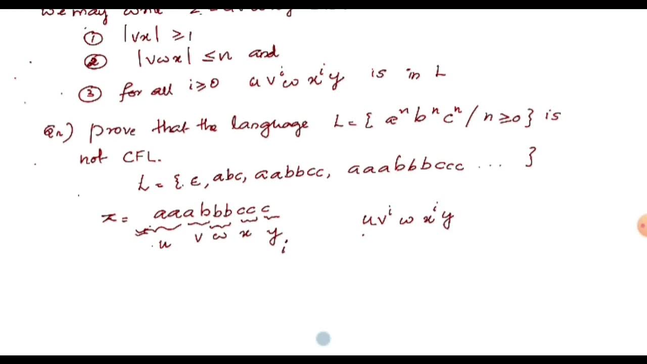 KTU CST301 FLAT|Module 4 Part 7|Pumping lemma for CFL - YouTube