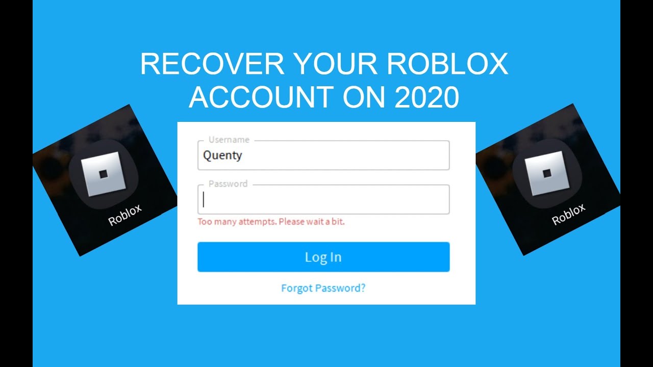 How to recover your account in roblox (2020) - YouTube