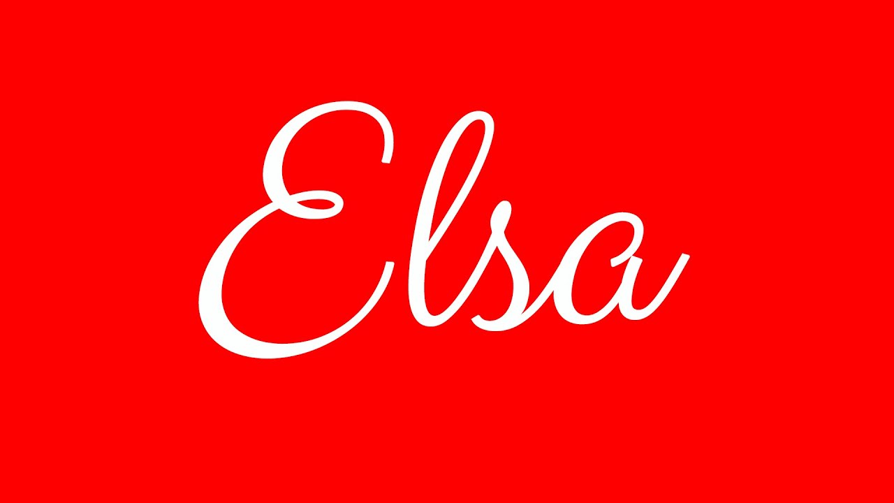 Learn how to Sign the Name Elsa Stylishly in Cursive Writing - YouTube