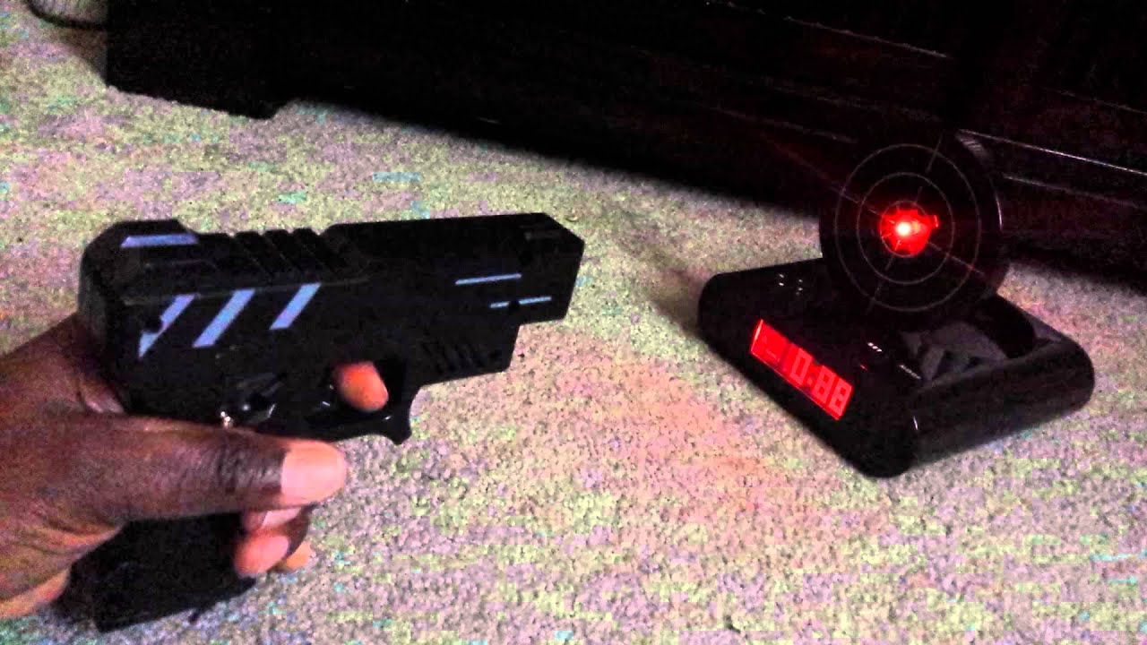 Gun & Target Alarm Clock Demo - YouTube