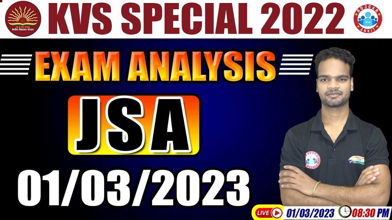 KVS JSA Exam Analysis | JSA Exam Analysis By Shivam Sir | KVS JSA 1 Mar ...
