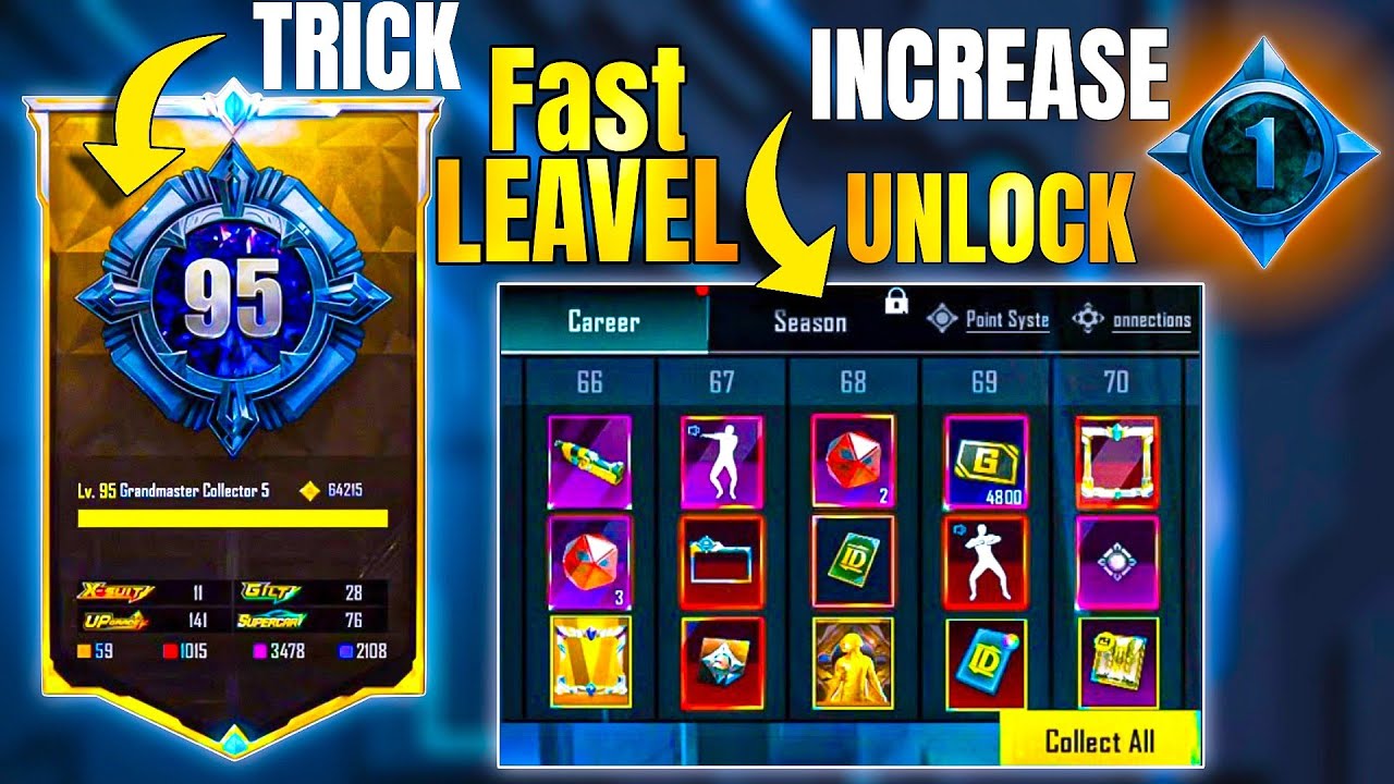 LEAVEL 1 TO 95 Max | Easy Trick Fast Increase LEAVEL Up Collection ...