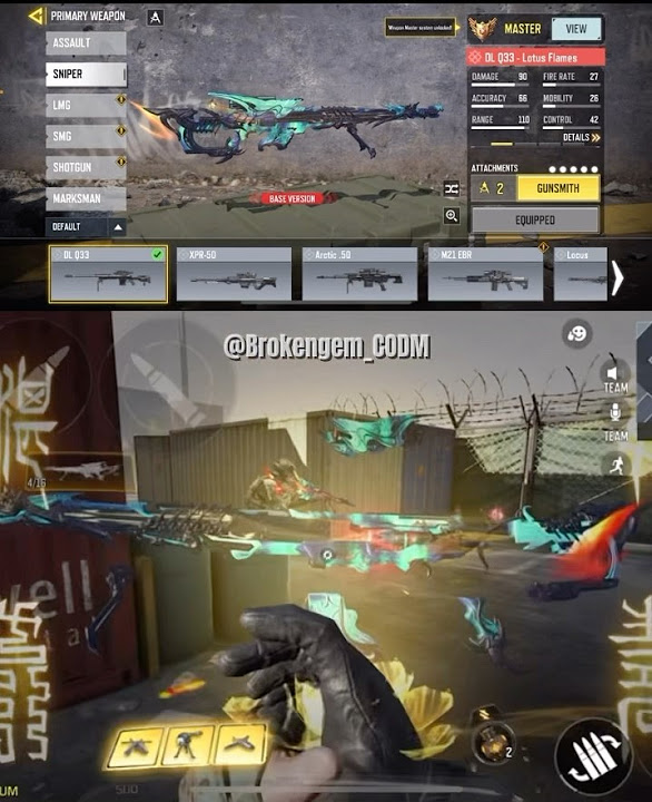 CODM 1v1 Sniper | MYTHIC DLQ 33 - Lotus Flames🔥 - YouTube