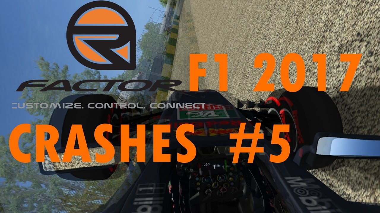 Rfactor f1 2017 Crashes #5 - YouTube