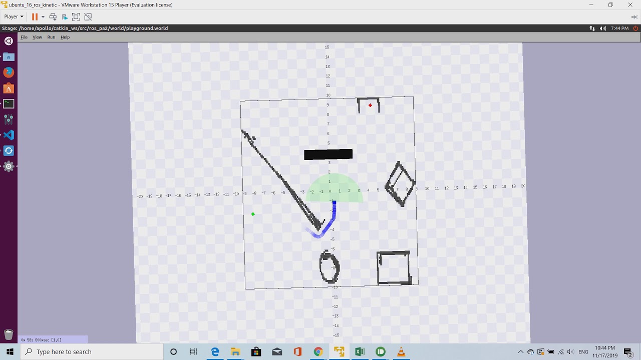 Path Planning Using A Star And Vector Field Histogram Vfh Youtube