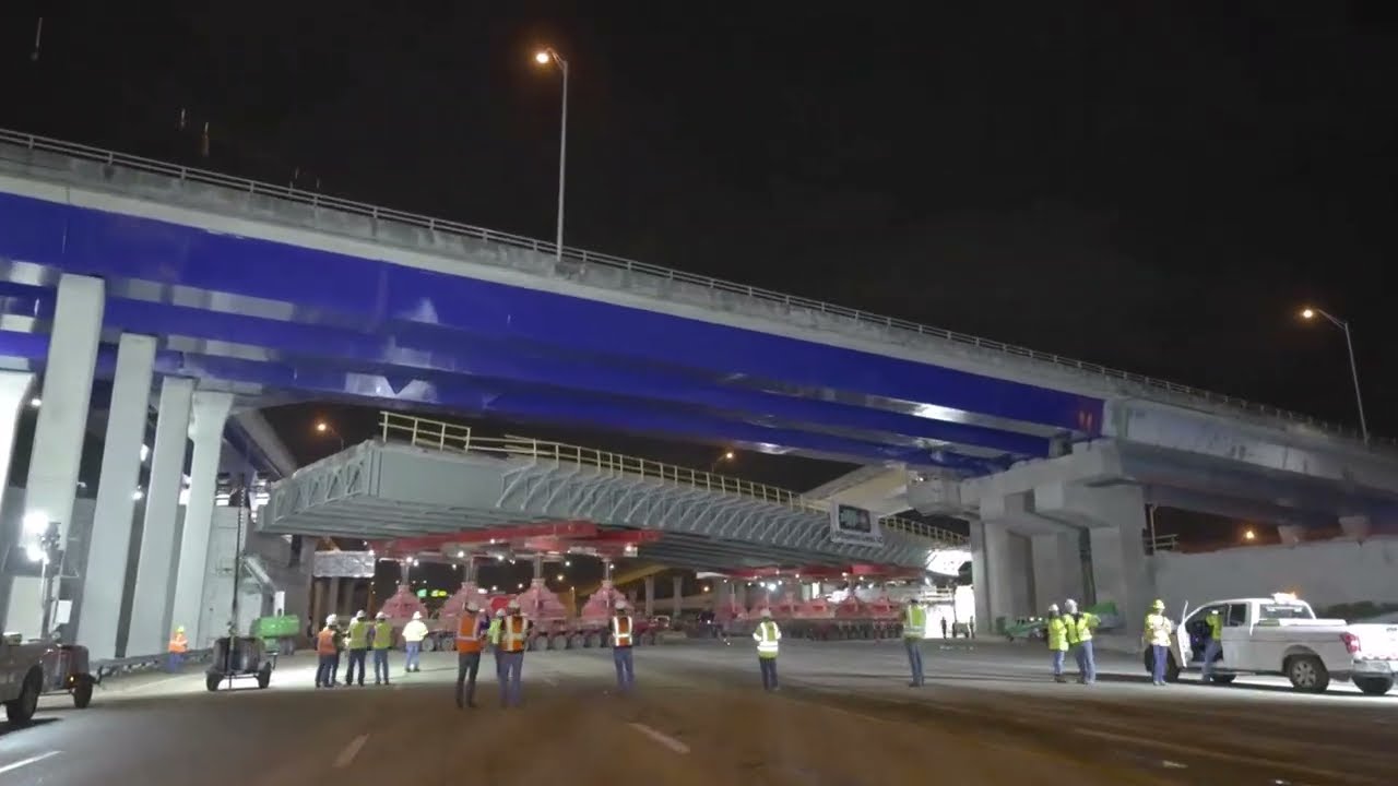 Timelapse: SR 84 Bridge Placement - YouTube