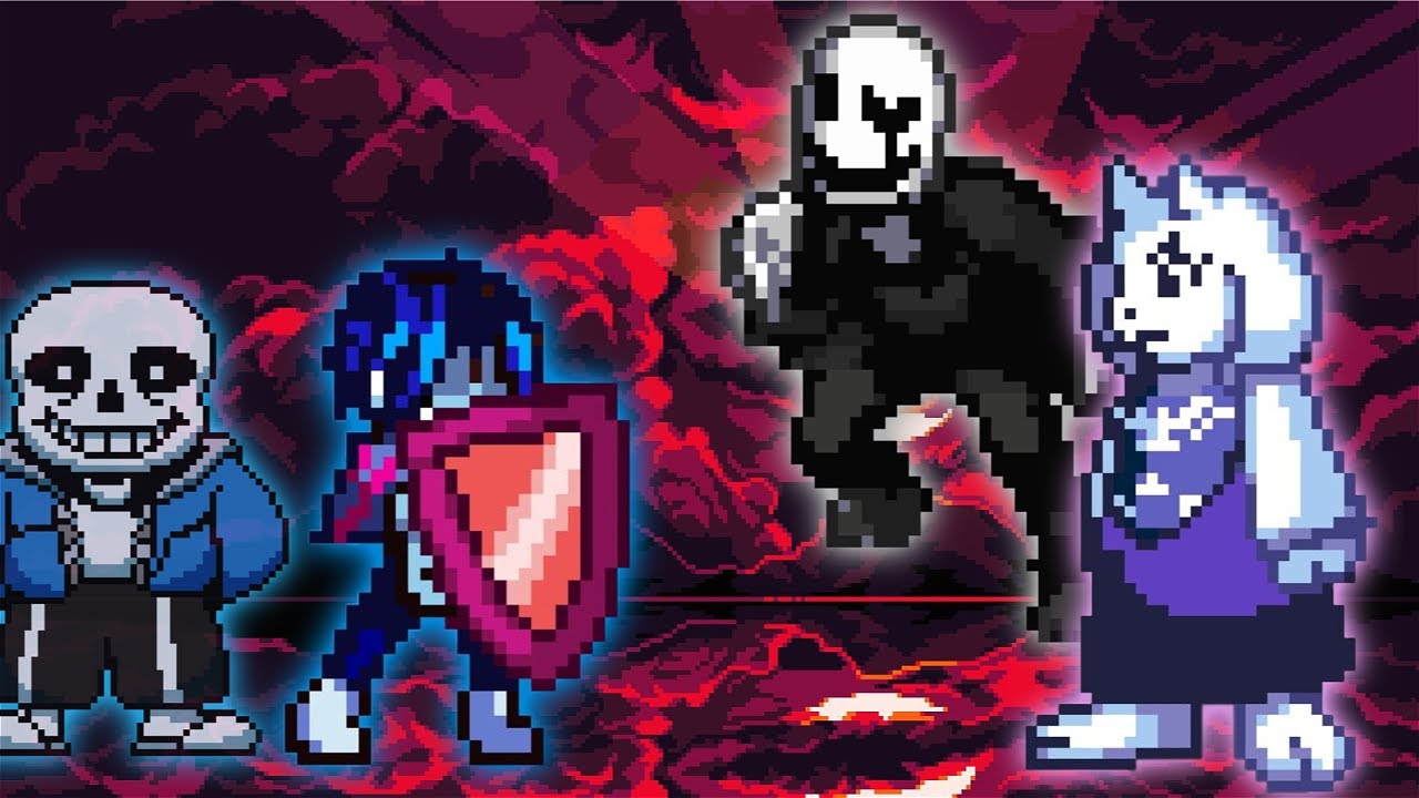 Kris & Sans vs Toriel & Gaster in Jump Force Mugen - YouTube