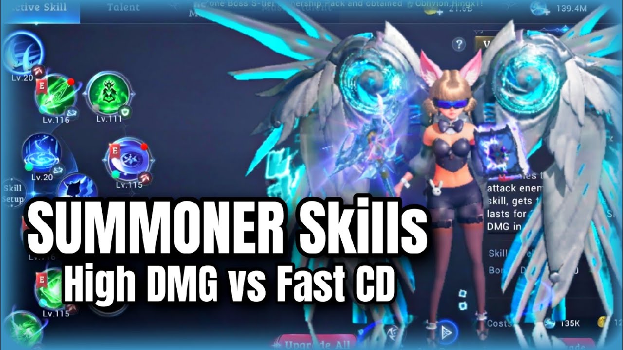 MU Origin 3 Summoner Skills Test | High Damage VS Fast CD - YouTube
