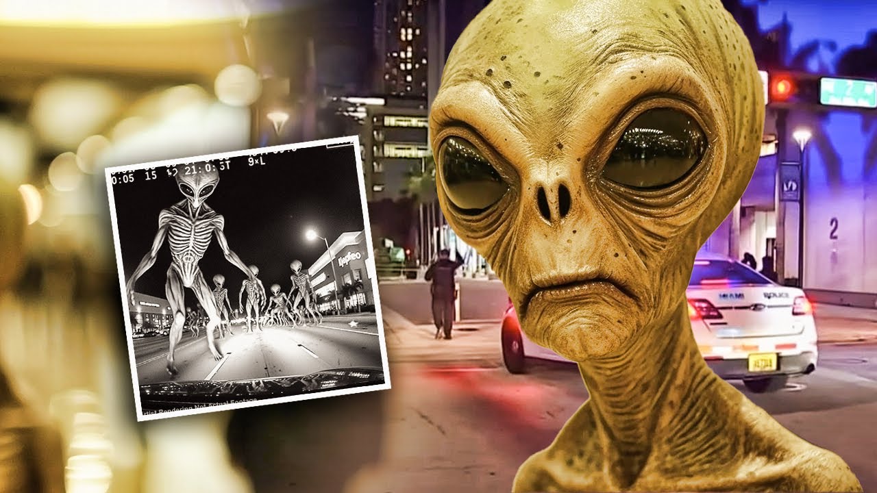 10 FT Shadow Aliens Spotted At Bayside Mall In Miami Florida - YouTube