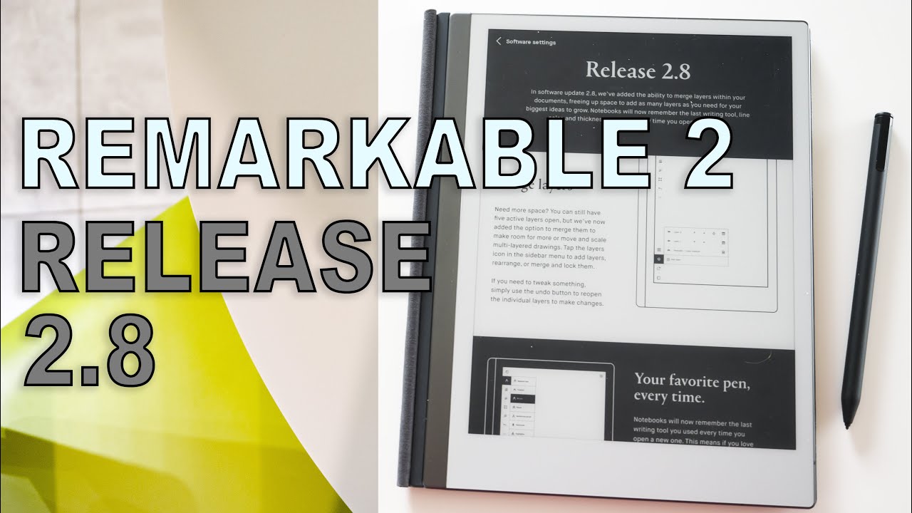 Remarkable 2 : Release 2.8 - YouTube