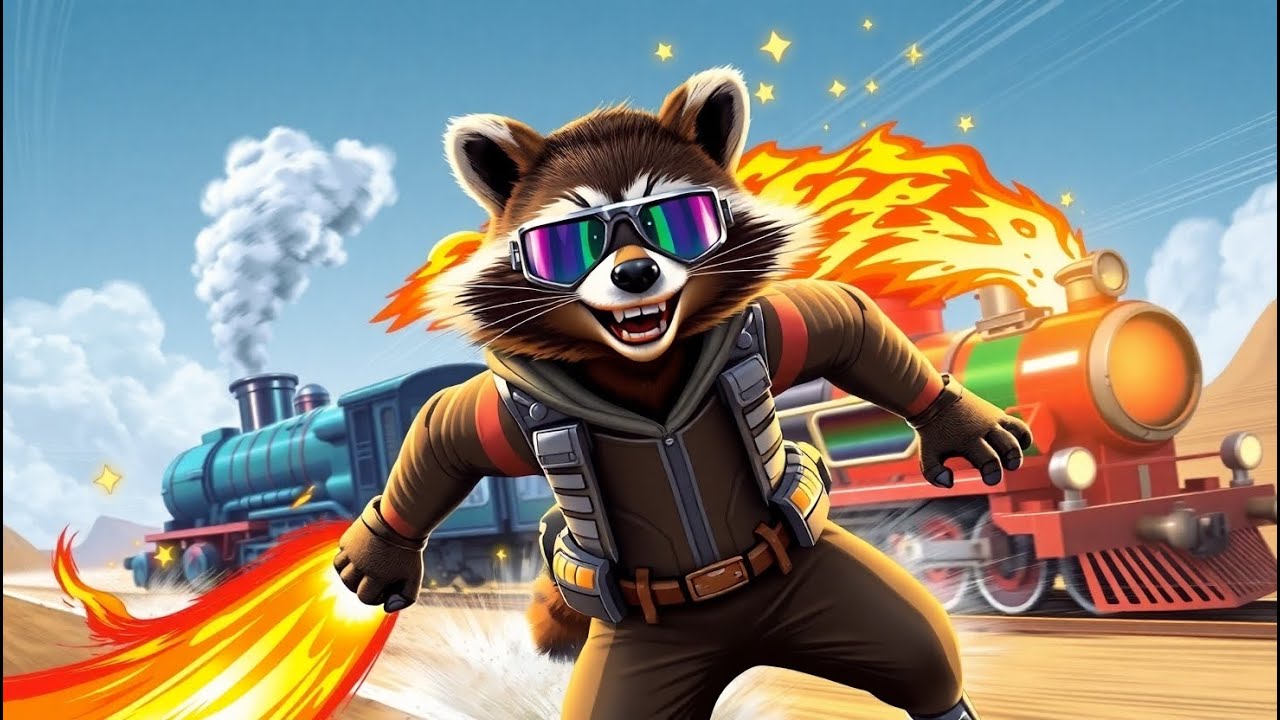 Choo Choo the Train vs The Rocket Powered Ra | Fast & Fun Vehicle Song ...