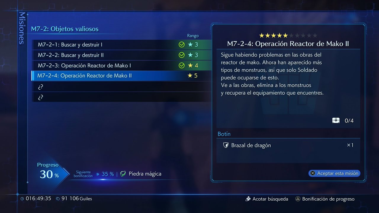 Crisis Core Final Fantasy VII Reunion | Misión M7-2-5 | Operación ...