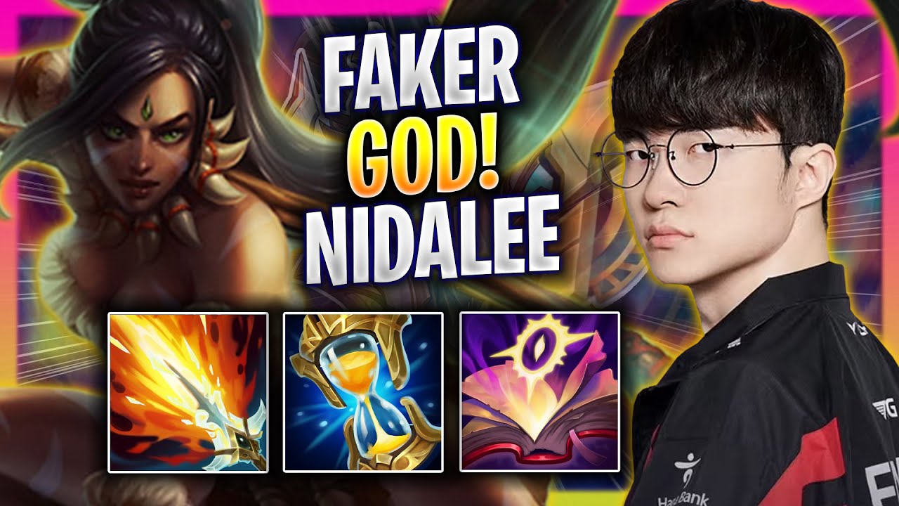 FAKER IS A GOD WITH NIDALEE! - T1 Faker Plays Nidalee JUNGLE vs Lee Sin! | Season 2024 - YouTube