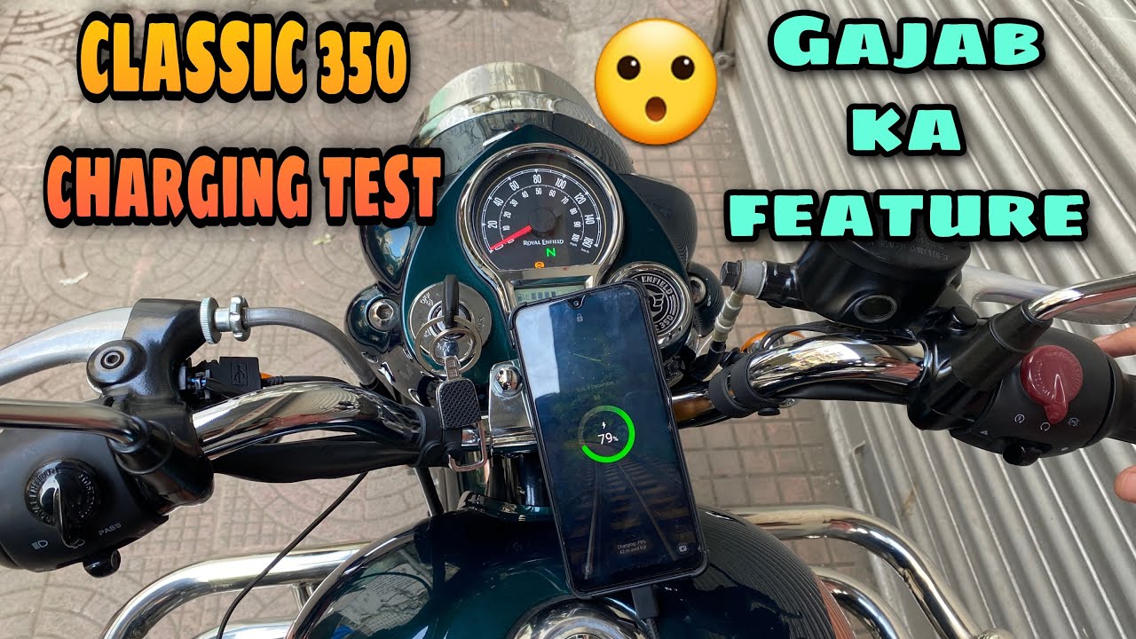 Classic 350 USB Charging Test | Mobile Charging in Royal Enfield ...