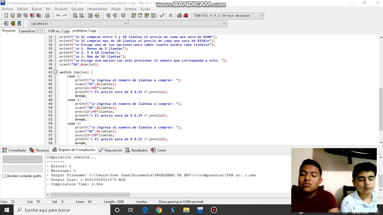 Sentencia de switch prob. 1 - YouTube