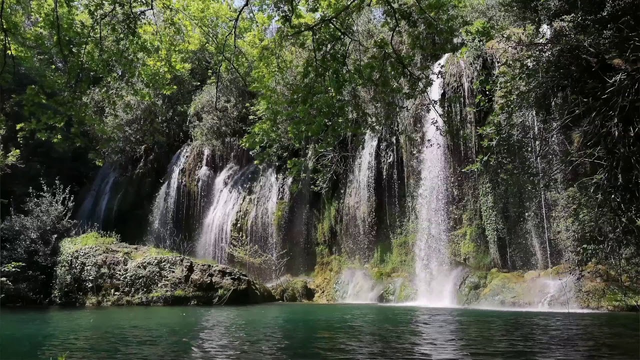 Natural sound waterfall and music for relaxing(BGM) - YouTube