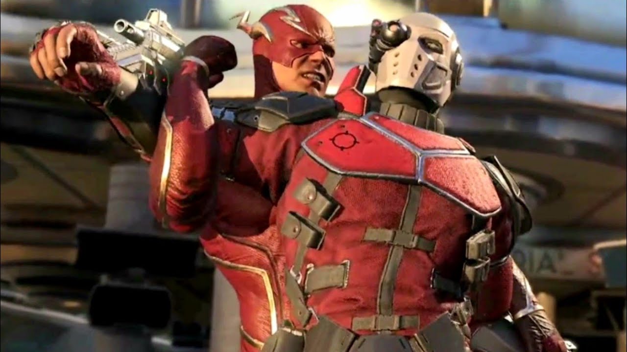 The Flash Vs. Deadshot Injustice 2 Fight Scene! Cinematic Story and ...