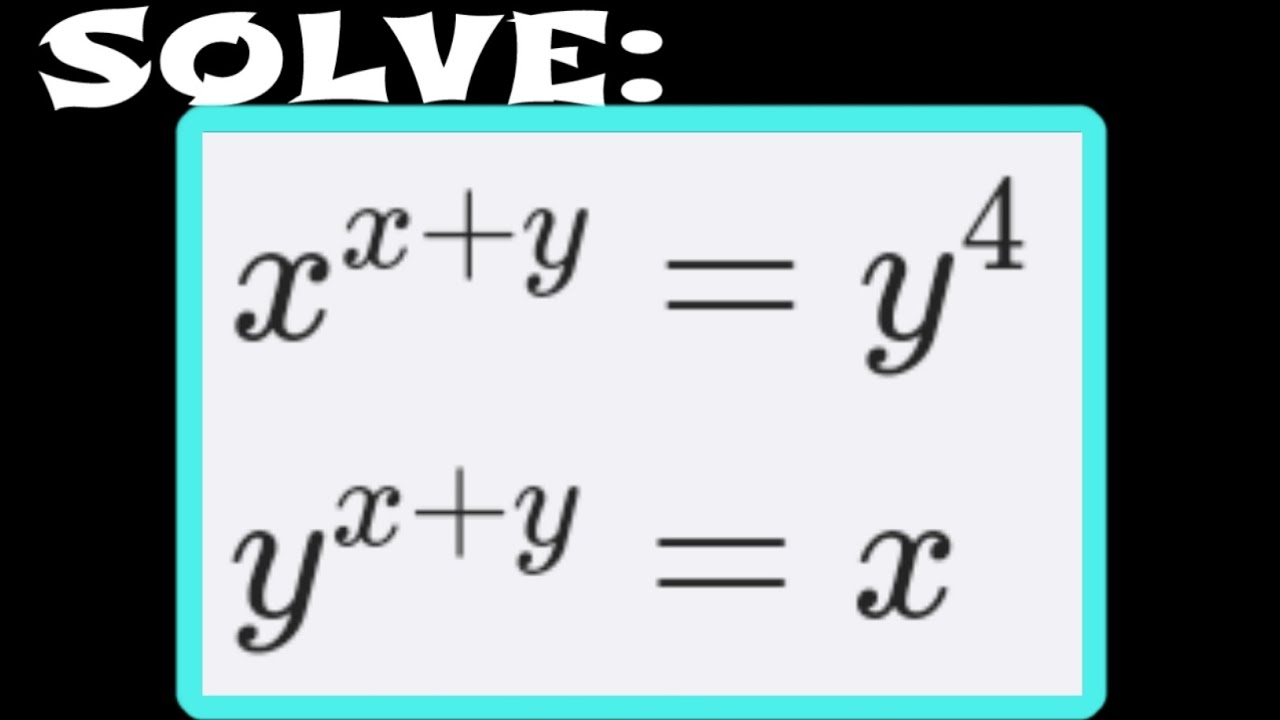 Math Olympiad Exponential Simplification | Find X,Y? - YouTube