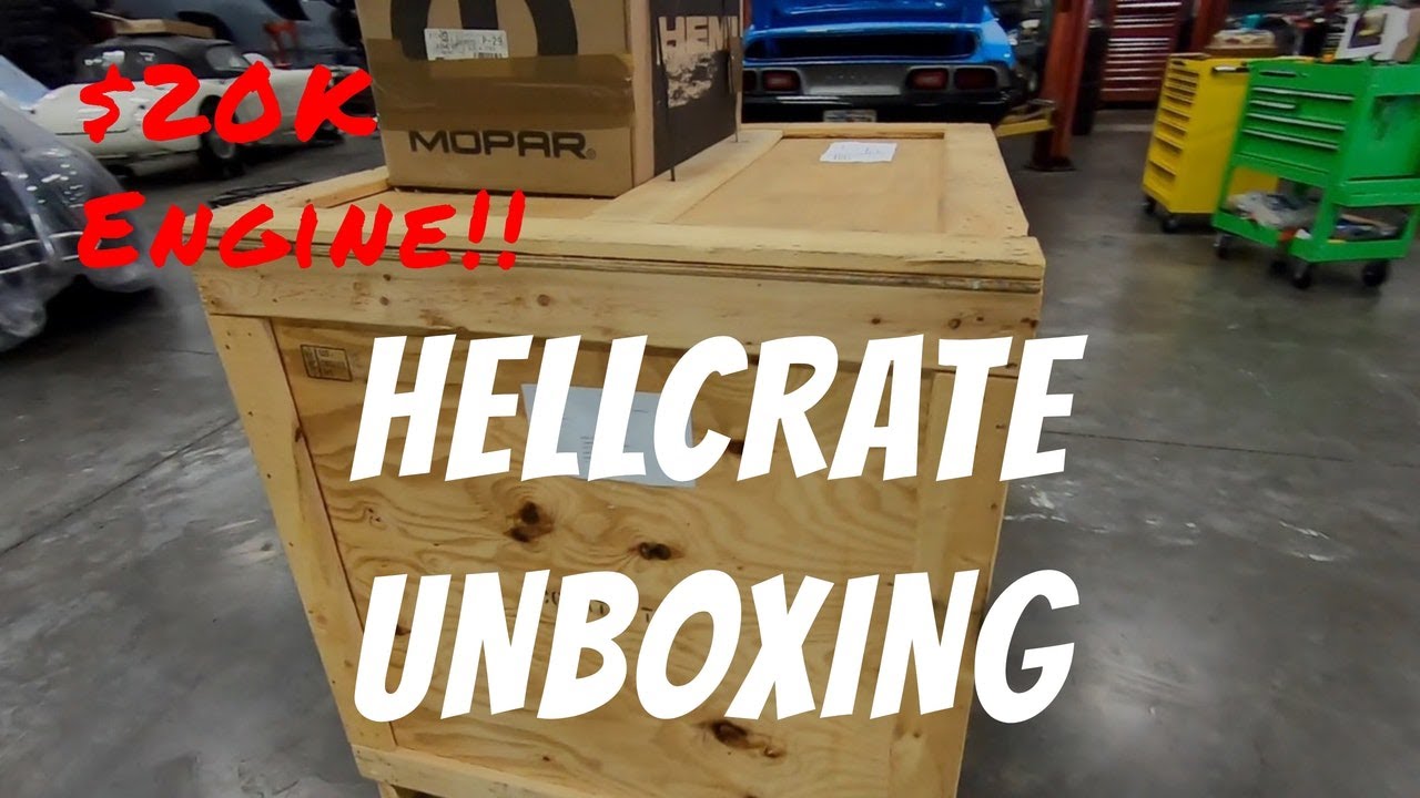 Hellcat Hellcrate Unboxing SRT Mopar Engine Package - YouTube