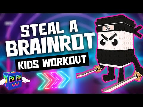STEAL A BRAINROT RUN 🧠💥 | Kids Home Workout Challenge! (Fun Adventure Indoor Fitness Game)  💪🏆