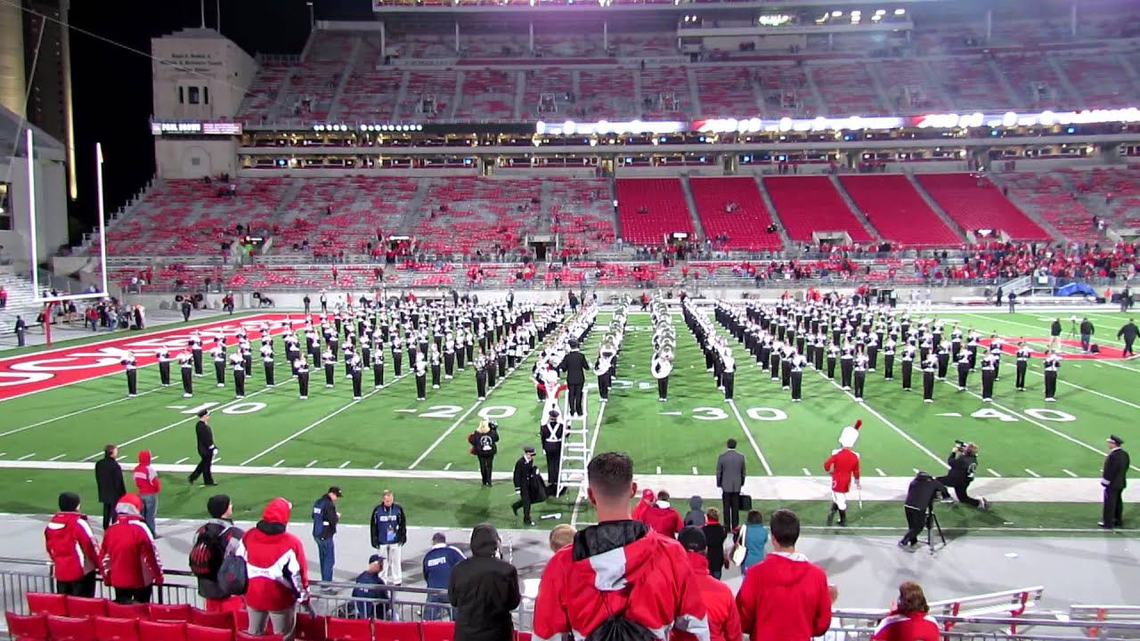 OSUMB Postgame Music led by Asst Drum Major David Pettit OSU vs NE 10 6 ...