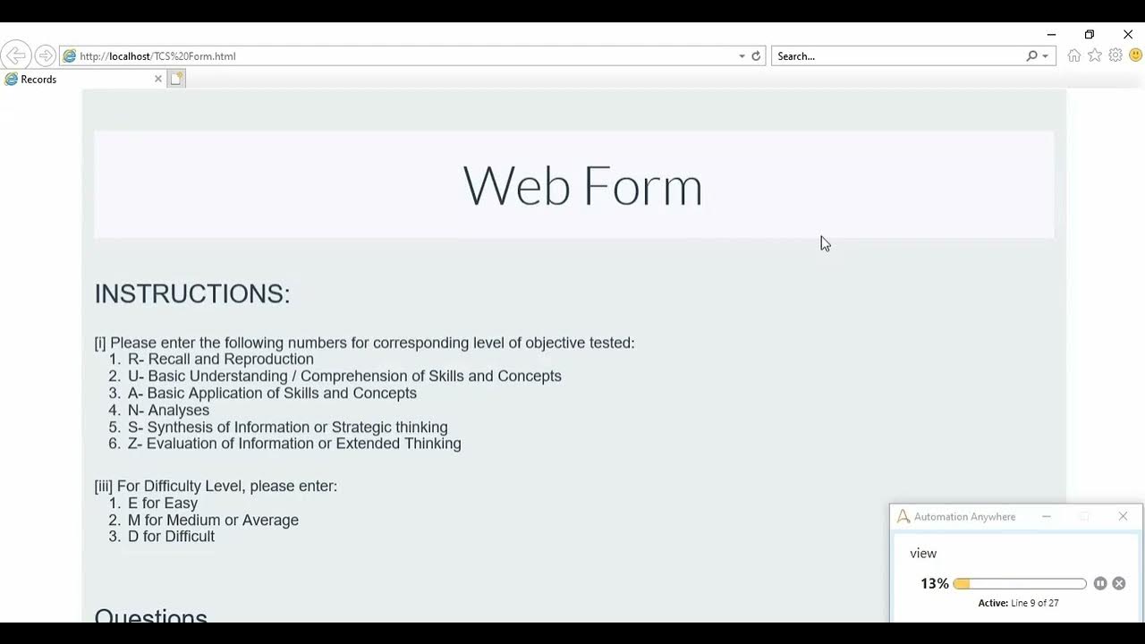 Automating Web Form Data Entry with RPA - YouTube