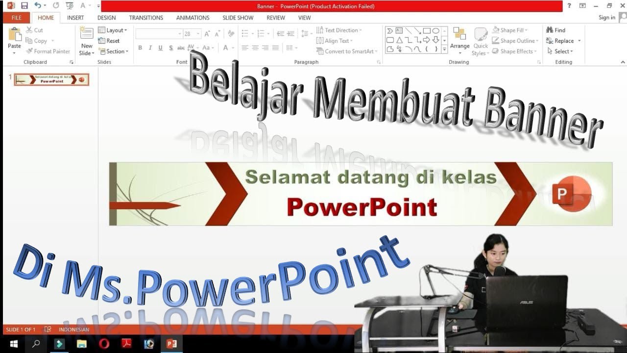 Tutorial Membuat Banner di - PowerPoint - YouTube