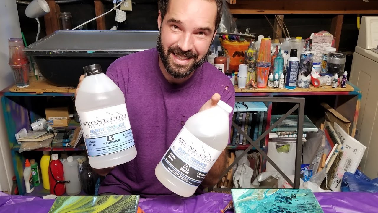 Sealing An Acrylic Pour With Resin | With Paris Bosserman - YouTube
