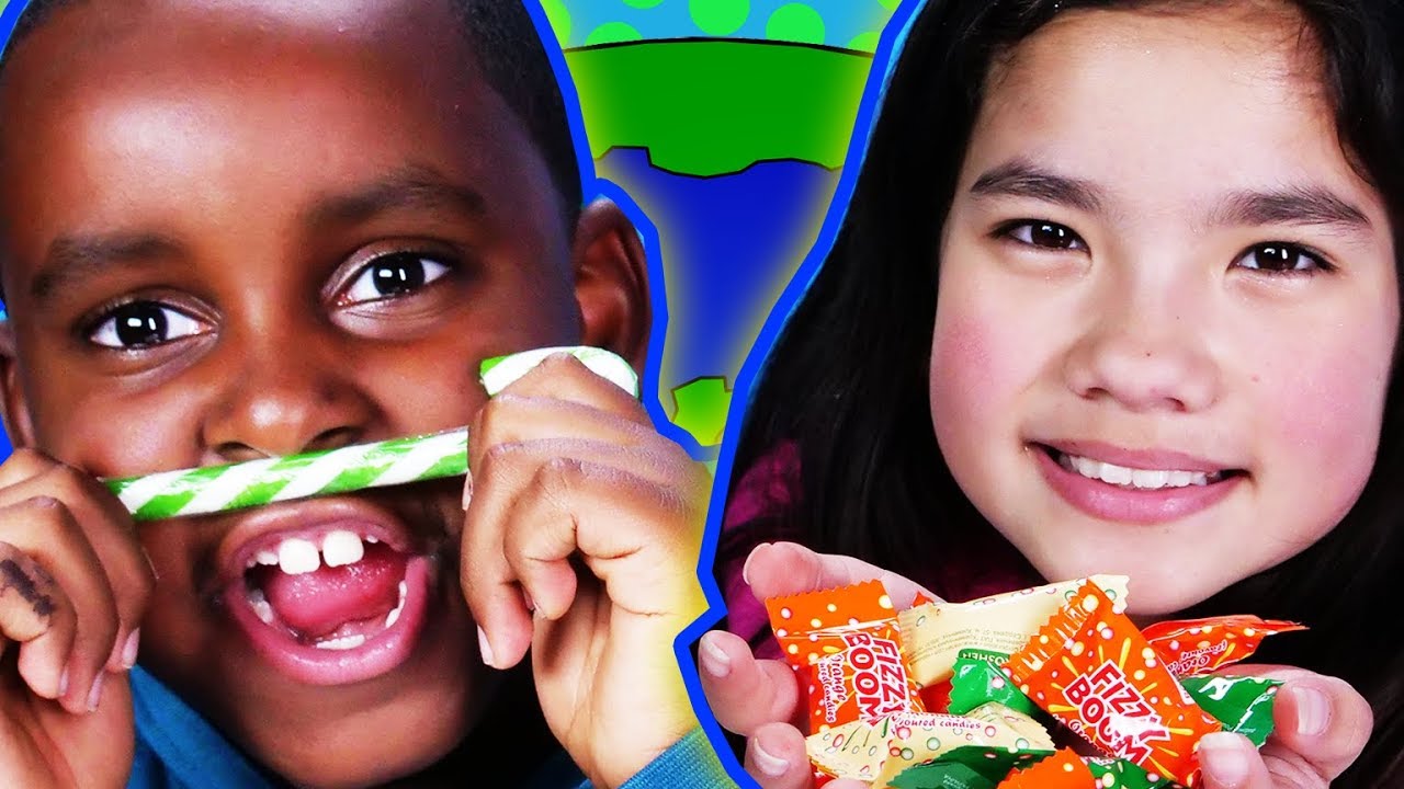 Kids React to Candy from Around the World! Kids Try World Candy Taste ...