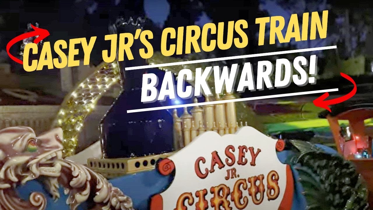 Casey Jr. Circus Train at Night 🚂 Full Ride POV (ONLY at Disneyland ...