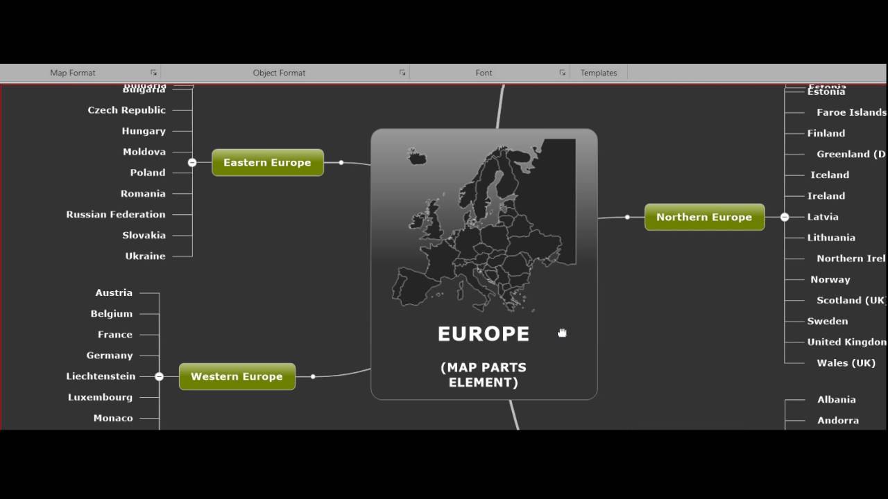 Mindjet MindManager - map parts - EUROPE - YouTube